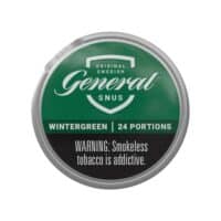 General Wintergreen White Portions - Snusline