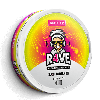 R4VE Nicotine Skittler 10mg Pouches: Candy-Flavored Satisfaction