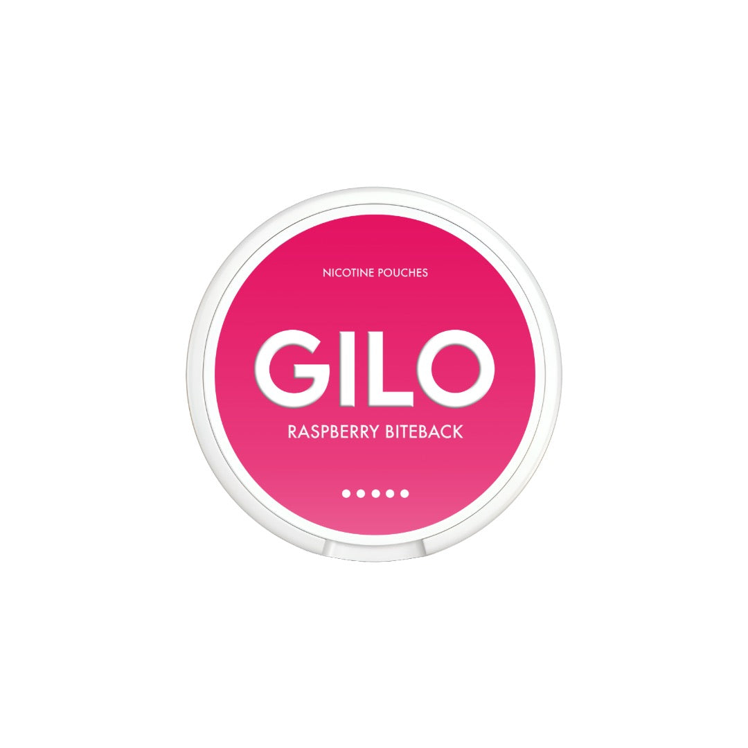 GILO Nicotine Pouches Raspberry Biteback - 20mg - Snusline