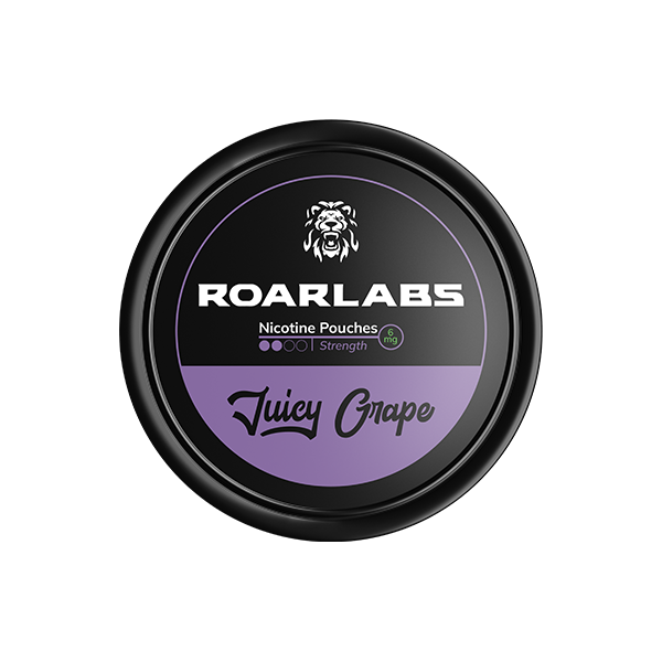 6mg Roarlabs Juicy Grape Nicotine Pouch - 20 Pouches - Snusline