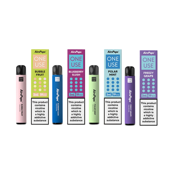 19mg AirsPops ONE Use Disposable Vape 600 Puff - Snusline